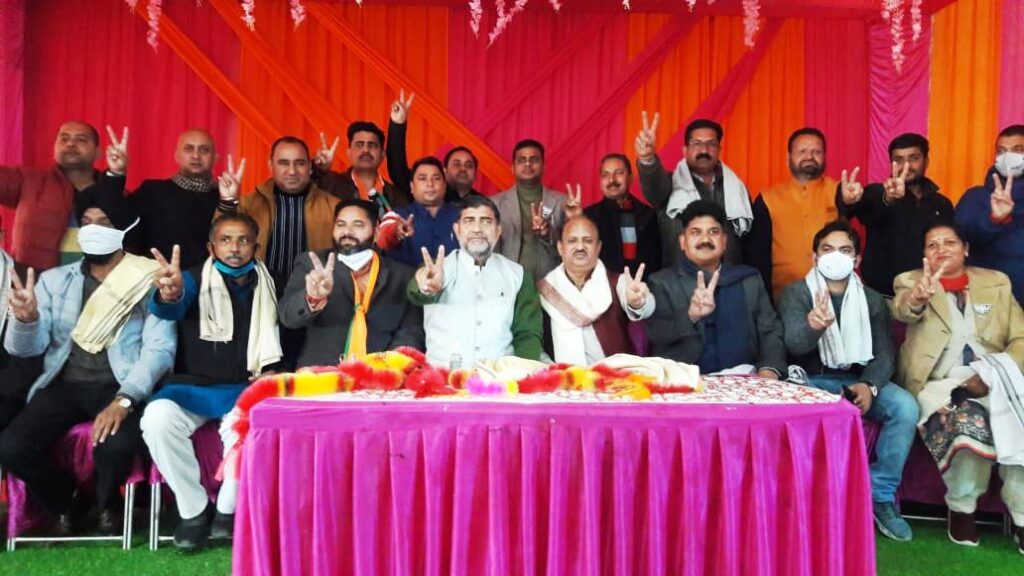 BJP Bishnah today organized a victory rally, in which Dharminder Kumar ...